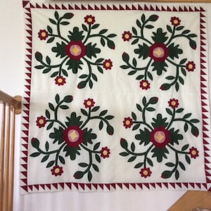 Antique Whig Rose Applique' Reproduction Quilt Pattern - Etsy