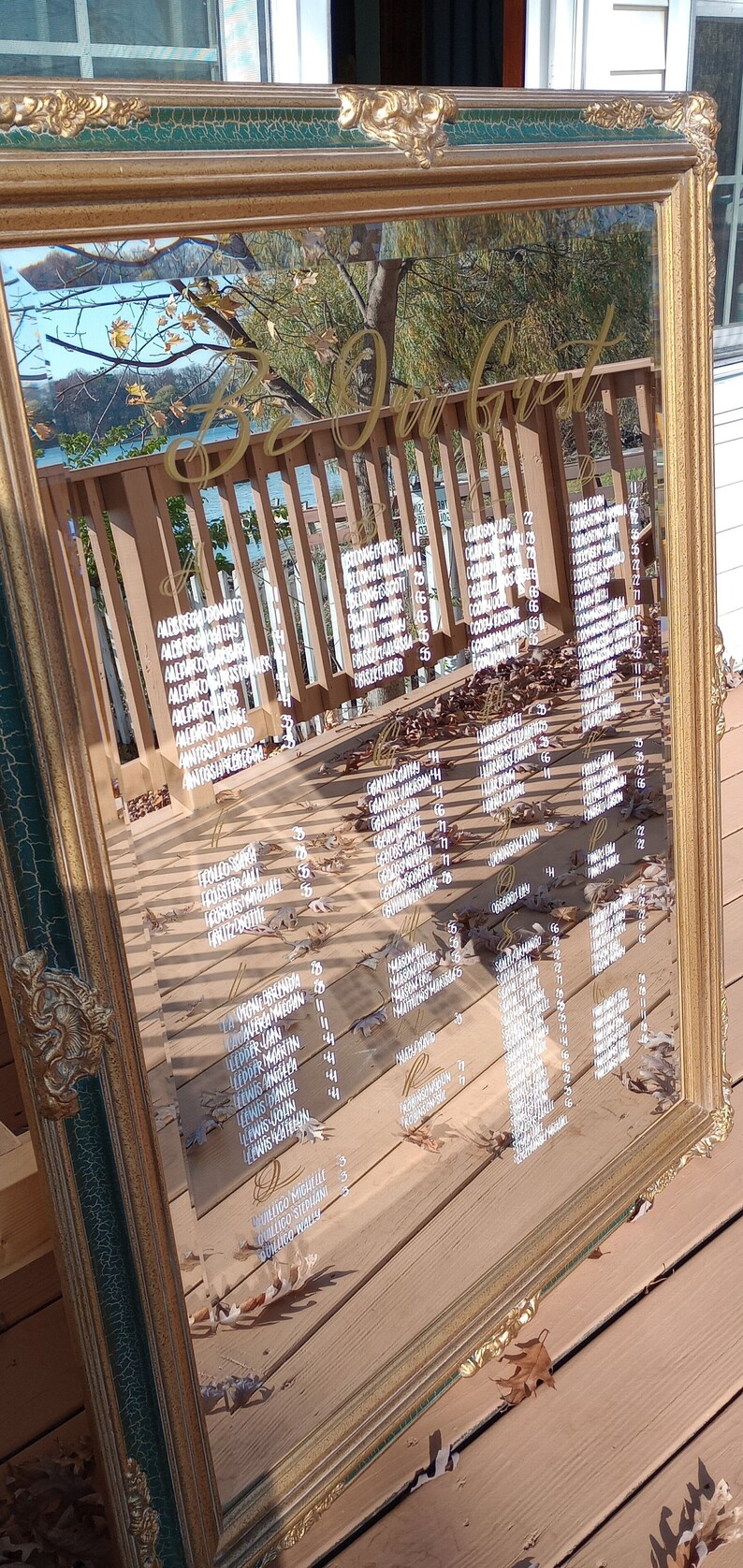 Wedding Seating Chart, Hand Written Seating Chart, Glass Seating Chart ...