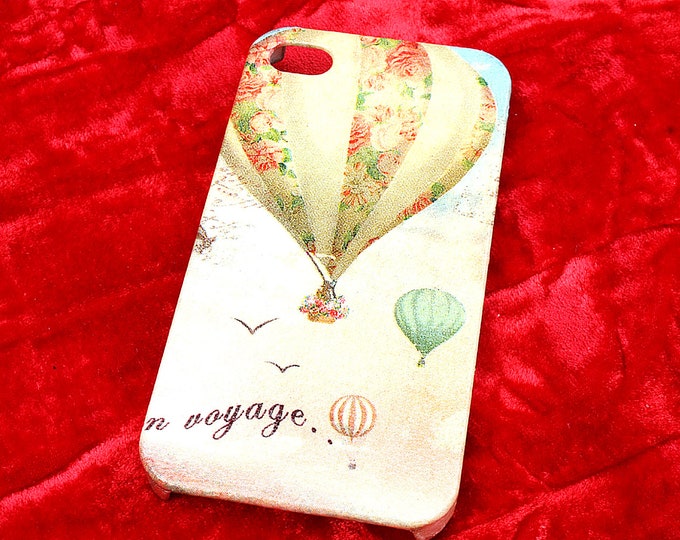 Hot Air Balloons / Vintages Balloon Modern Decoupage Case / Iphone4 ...