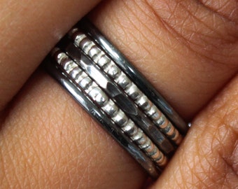 Set of 8 Precious Metal Rings Tri Color Set Get a Mix of | Etsy