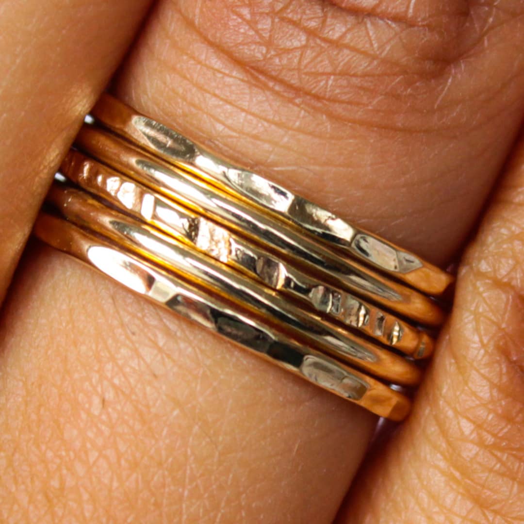 5 Golden Rings Set Gold Rings for Women Five Gold Rings Gift Set for ...