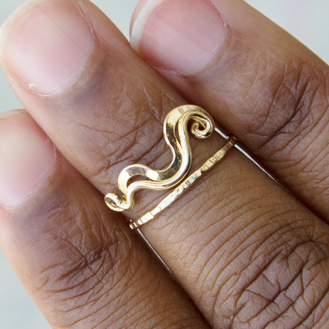 Gold Knuckle Ring Above Knuckle Ring Midi Ring Adjustable Midi - Etsy