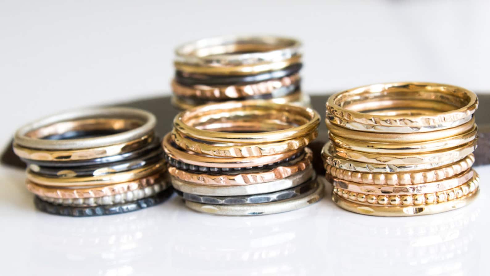 5 Golden Rings Set Gold Rings for Women Five Gold Rings Gift - Etsy