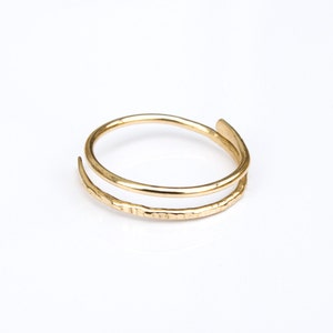 Gold Knuckle Ring Gold Midi Ring Adjustable Midi Ring Above Knuckle ...