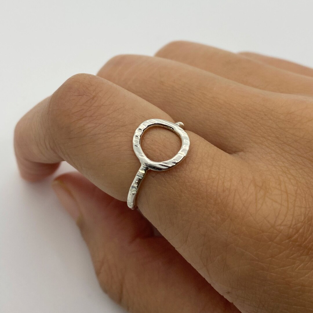 Hammered Karma Rings. Textured Open Circle Rings. Holiday Gift for Her ...
