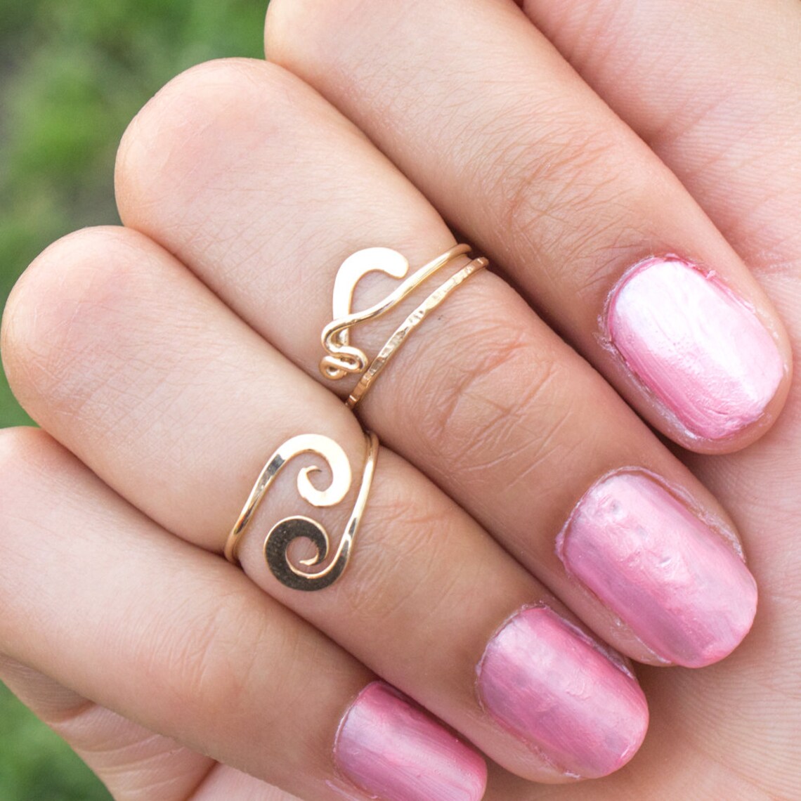 Gold Midi Ring Gold Knuckle Ring Adjustable Midi Ring Above - Etsy