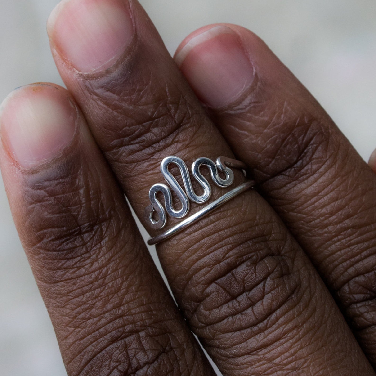 Silver Midi Ring Above Knuckle Sterling Silver Ring - Etsy