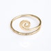Spiral Gold Adjustable Knuckle Ring Hammered Midi Ring Gold Knuckle ...