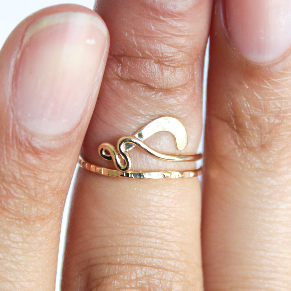 Gold Midi Ring Gold Knuckle Ring Adjustable Midi Ring Above - Etsy