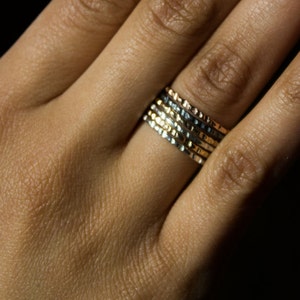 Mixed Metal Ring Set Tri Color Rings Gold Stacking Rings Two Tone Ring ...