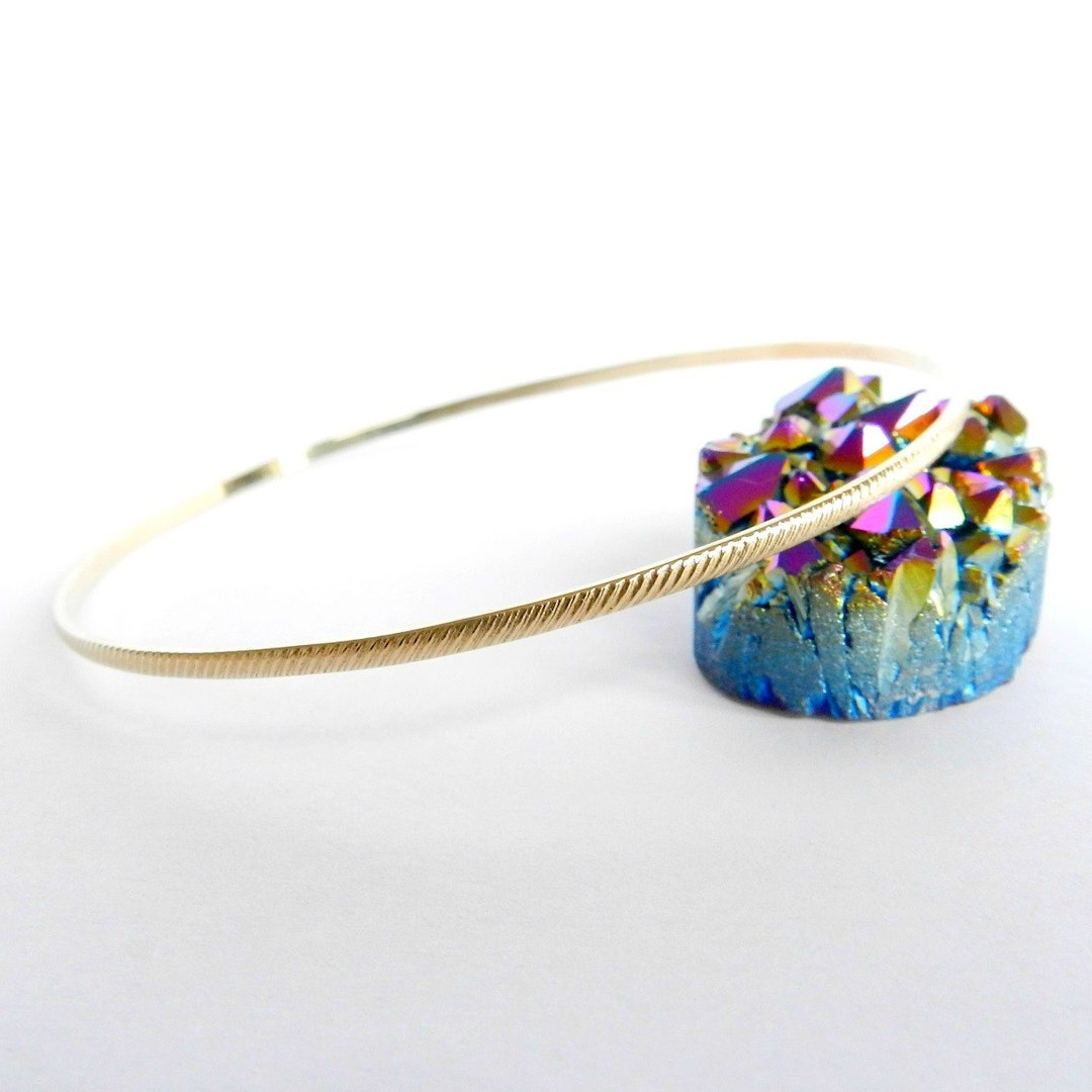 Gold Bangle Ridge Bracelet - Etsy