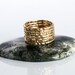 Stack Ring Gold Coin Edge Hammered 7 Band Set - Etsy