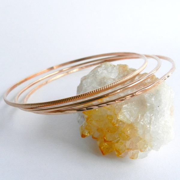 Rose Gold Bangle - Etsy