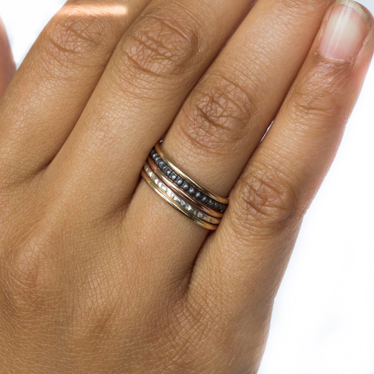 Gold and Silver Ring Set - Etsy