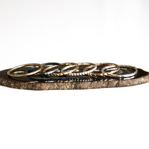 Mixed Metals Ring Set Hammered Stack Rings Stackable Ring Set Hammered Ring Set Mixed Metal ...