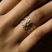 Stack Ring Gold Coin Edge Hammered 7 Band Set - Etsy