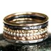 Mixed Metals Ring Set Hammered Stack Rings Stackable Ring Set Hammered Ring Set Mixed Metal ...