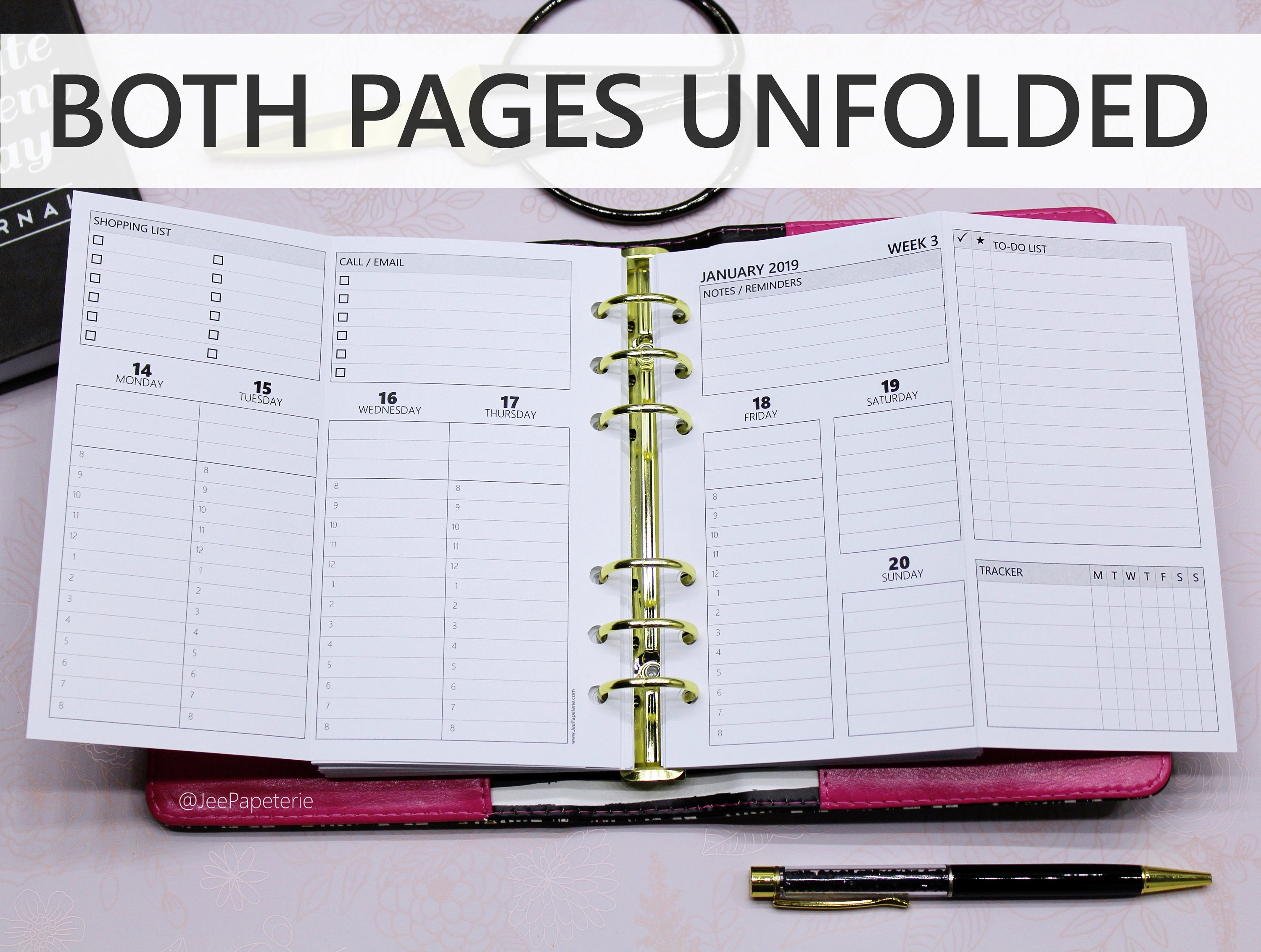 Printed Personal-size FOLD-OUT Version: Weekly *directive* Hourly ...