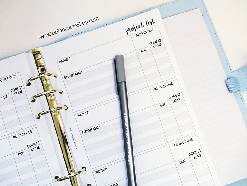 Project Worksheets/inserts a Variety of Sizes Available | Etsy