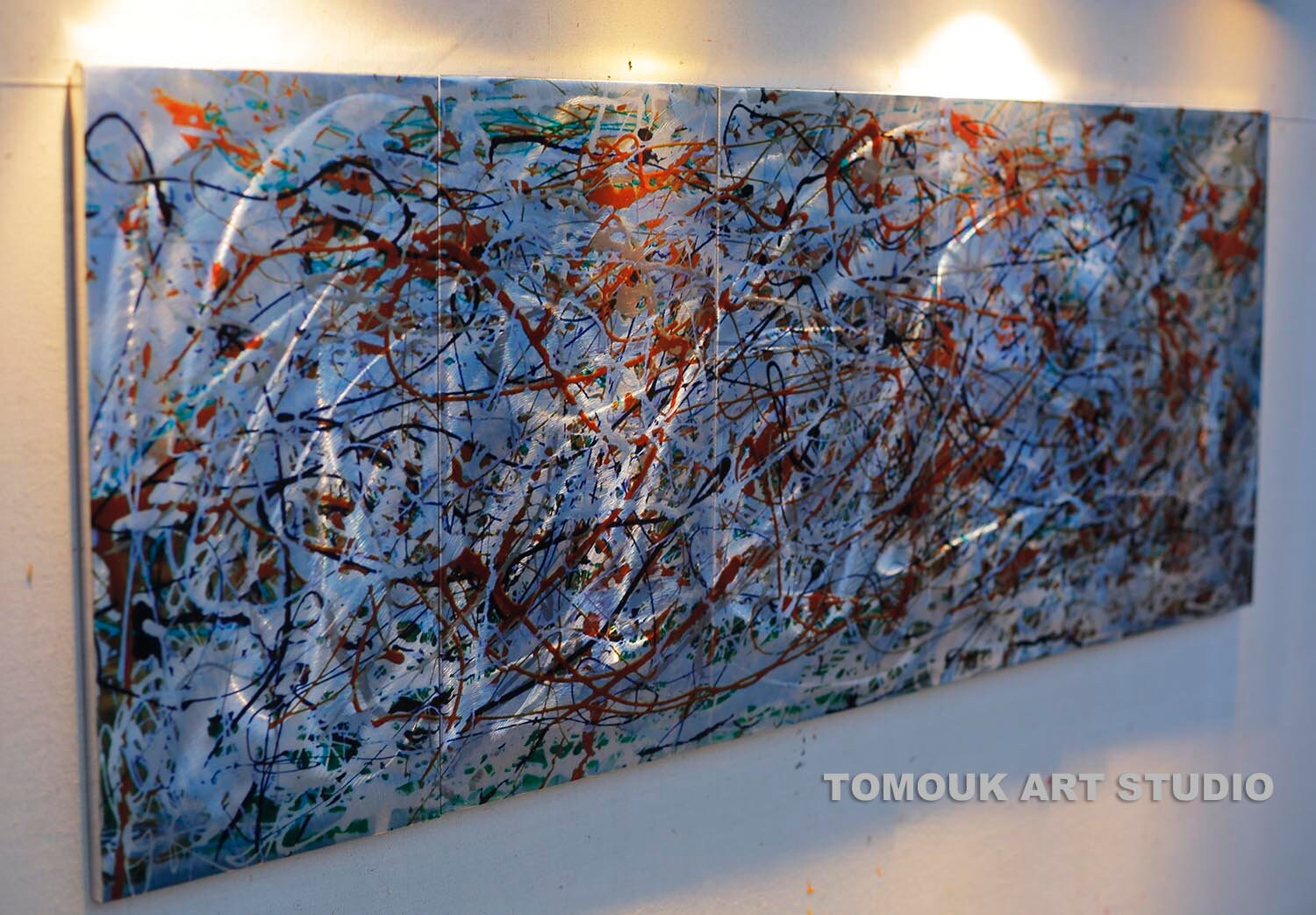 Modern Handmade Metal Wall Art Original Abstract Large Pollock | Etsy