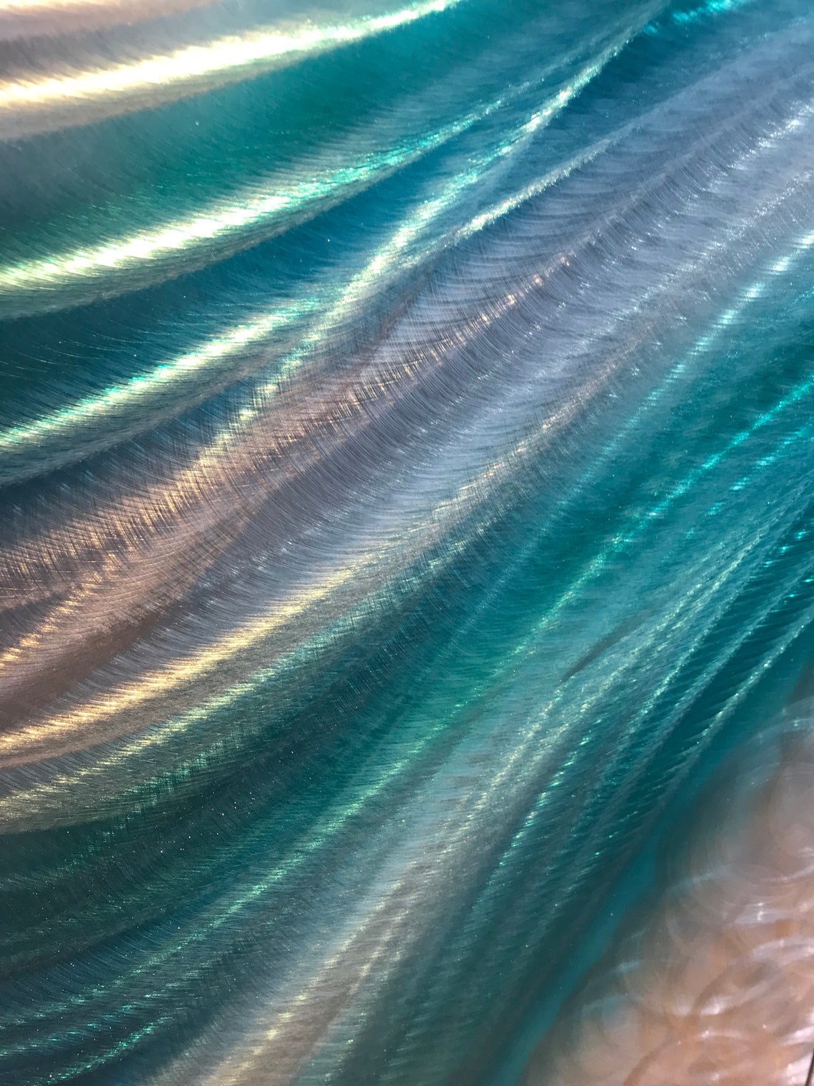 Metal Wall Art-reef Blue -home Decor Abstract Contemporary Modern Decor ...