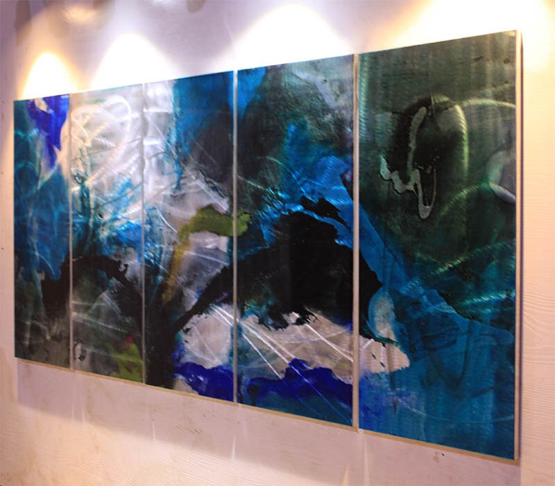 Original Abstract Metal Painting Original Painting Modern | Etsy