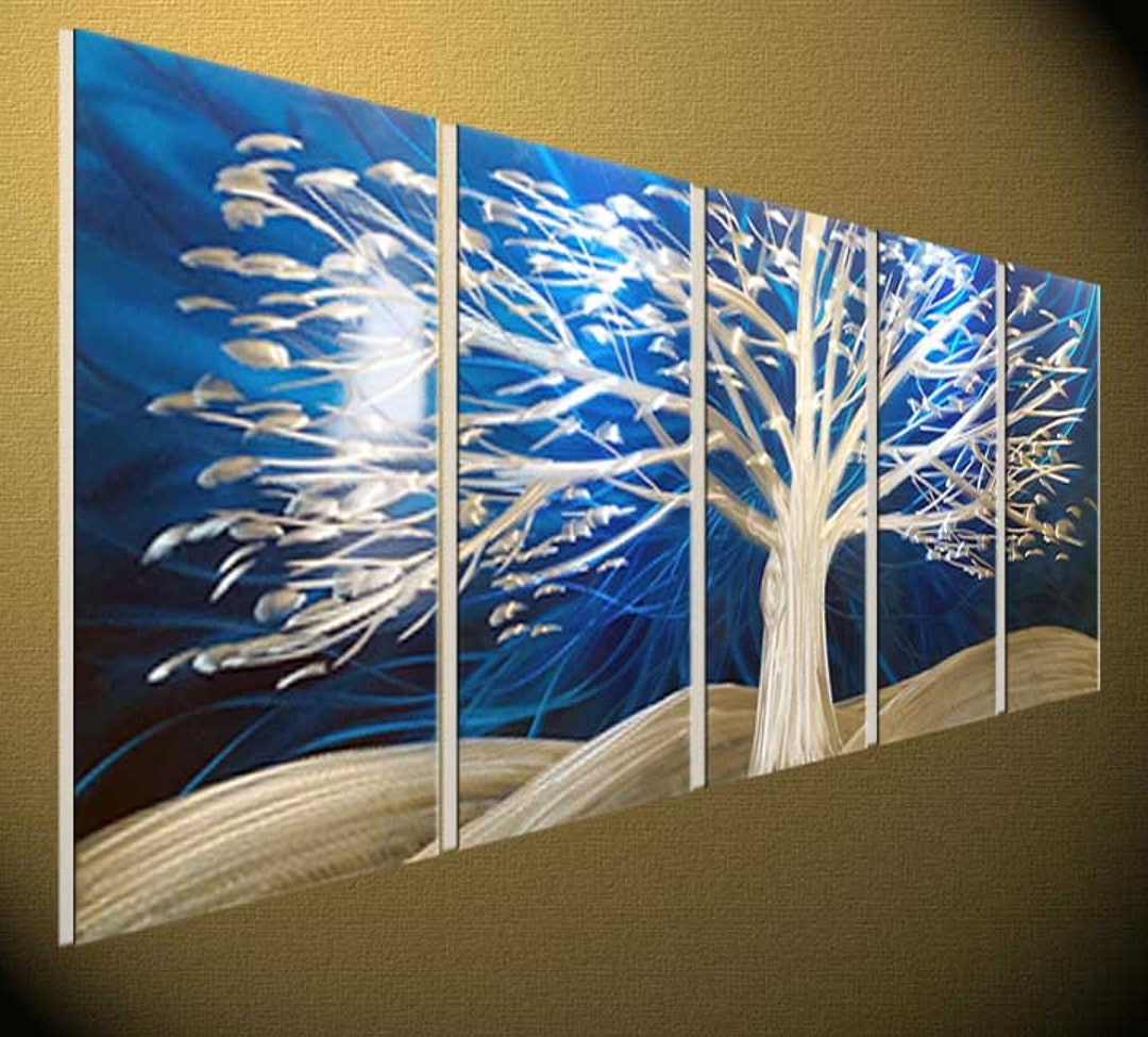 Modern Original Metal Wall Art Bright Abstract Painting Sculpture Metal ...