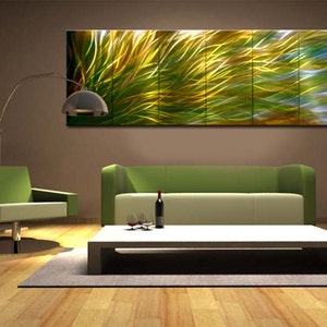 Original Abstract Painting Metal Wall Art Modern Decor Metal Scupture ...