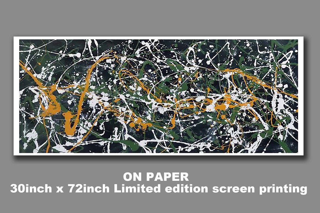 Large Abstract Screen Print on Paper, 62 Inch Modern Wall Art - Etsy