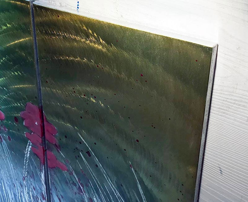 Metal Wall Art Sculpture Flower Oil Painting Landscape | Etsy