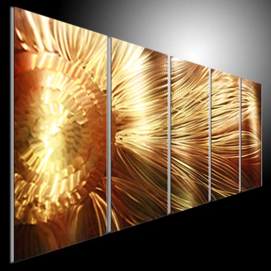 Abstract Sunflower Metal Wall Art, Modern Sculpture Painting - Etsy