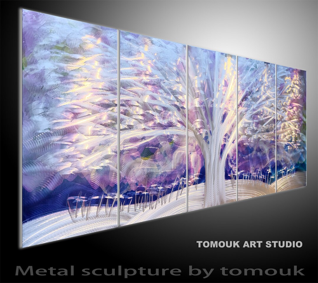 Lighted Metal Wall Art-metal Wall Sculpture -color Changing Wall Art ...
