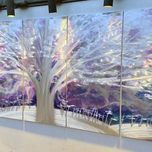 Lighted Metal Wall Art-metal Wall Sculpture -color Changing Wall Art ...