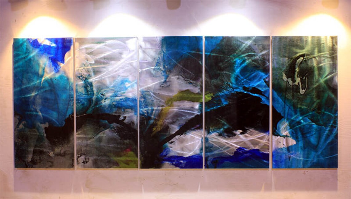 Original Abstract Metal Painting Original Painting Modern | Etsy