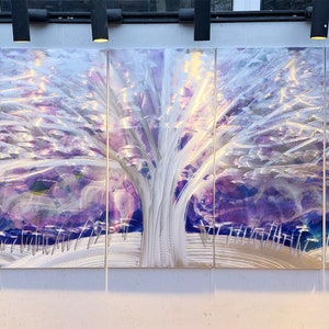 Lighted Metal Wall Art-metal Wall Sculpture -color Changing Wall Art ...