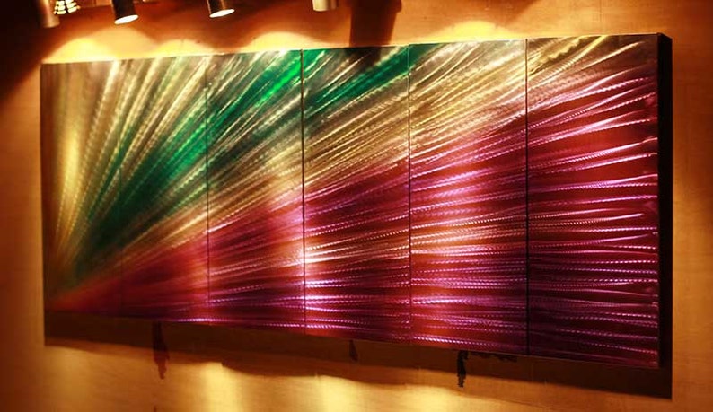 Original Abstract Metal Wall Art Modern 3D Painting Sculpture Metal ...