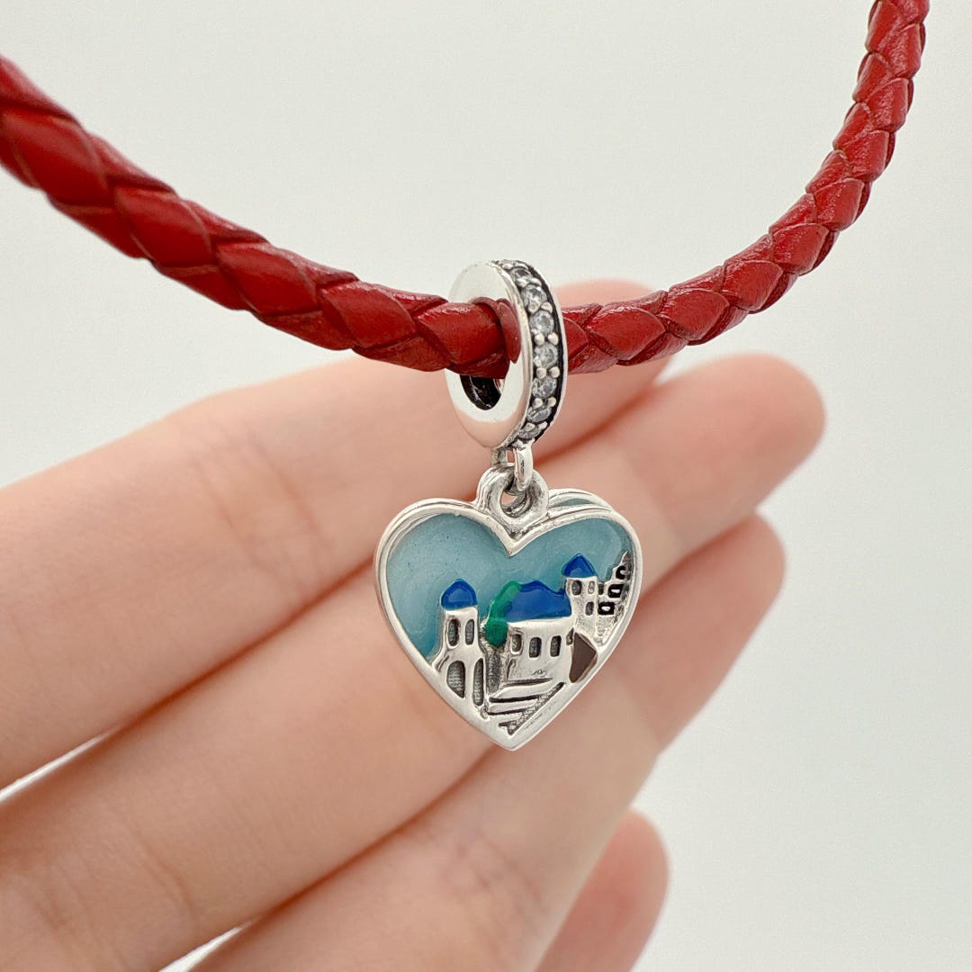 Greece Santorini Vacation Charm;european Charm;silver Charm;charm for ...