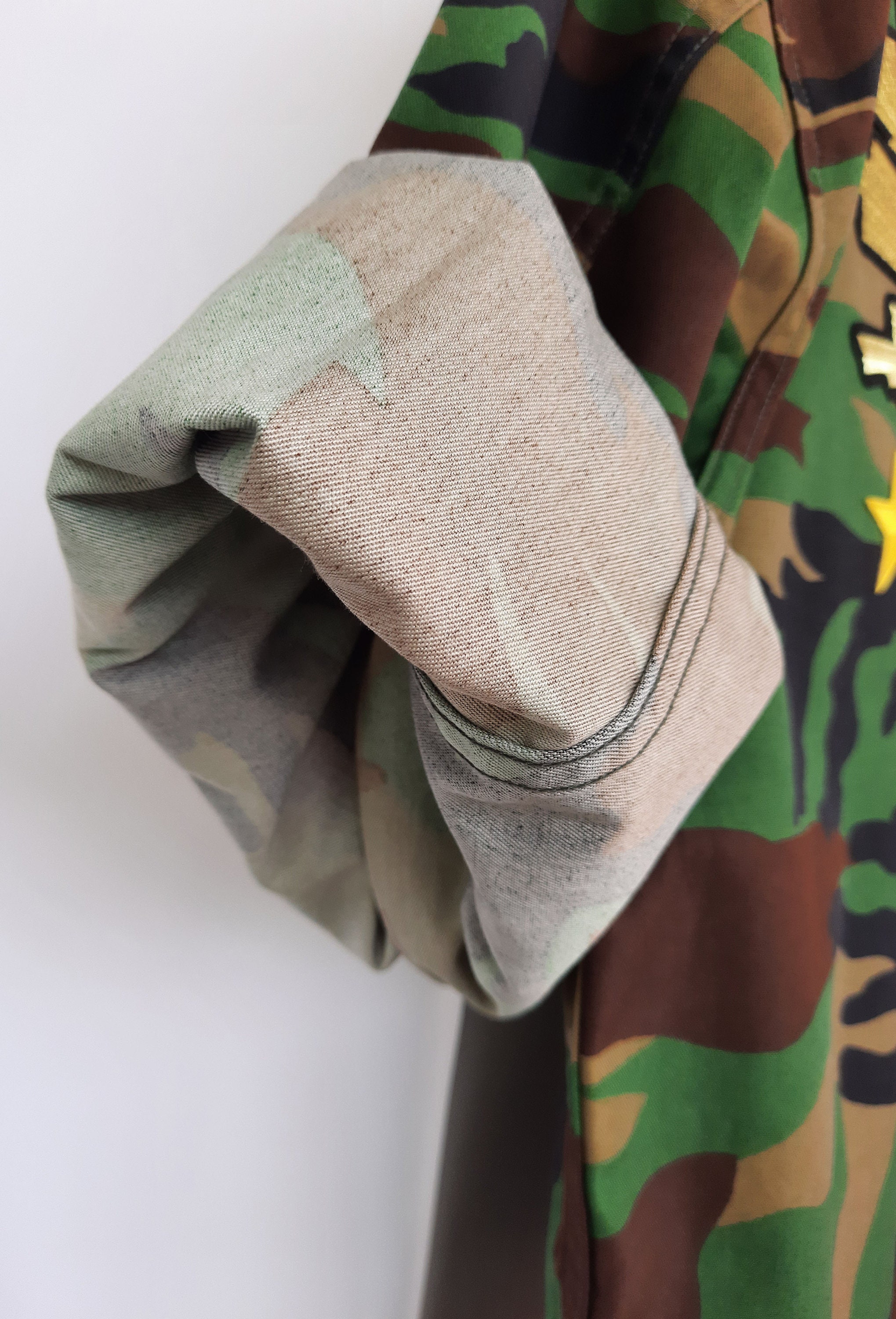 Upcycled Camo Jacket With Patches / Reworked Vintage Military - Etsy