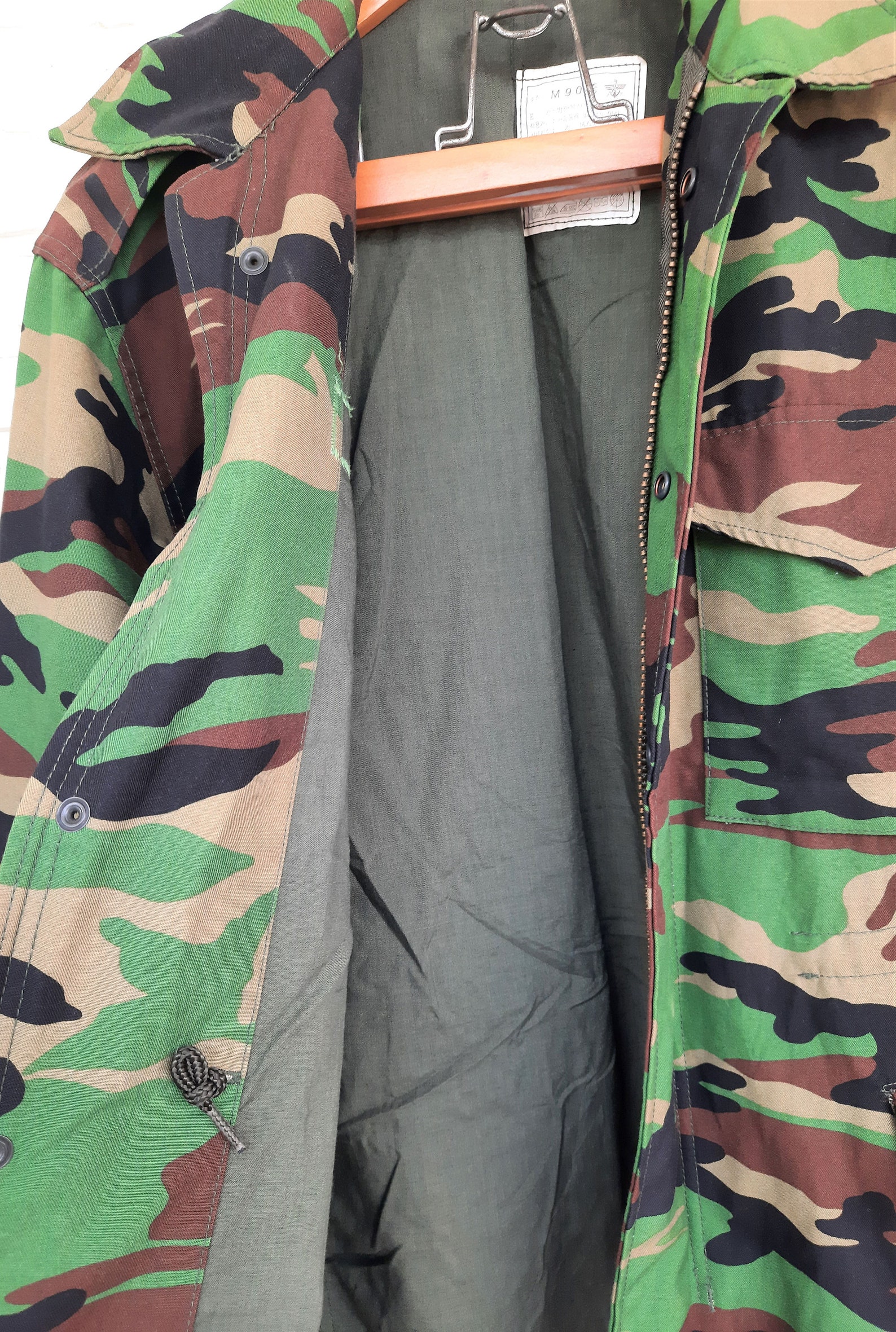 Vintage M-65 Camo Field Jacket: Woodland Camouflage, Size L Unisex - Etsy