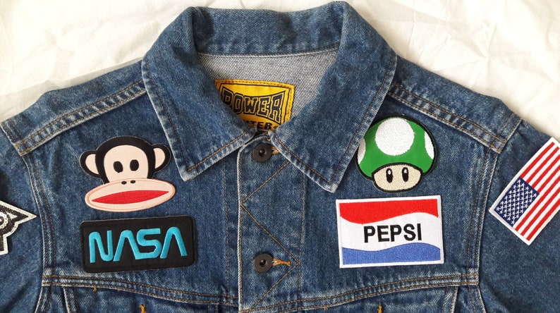 Patched Denim / Upcycled Jacket with Patches / Reworked | Etsy