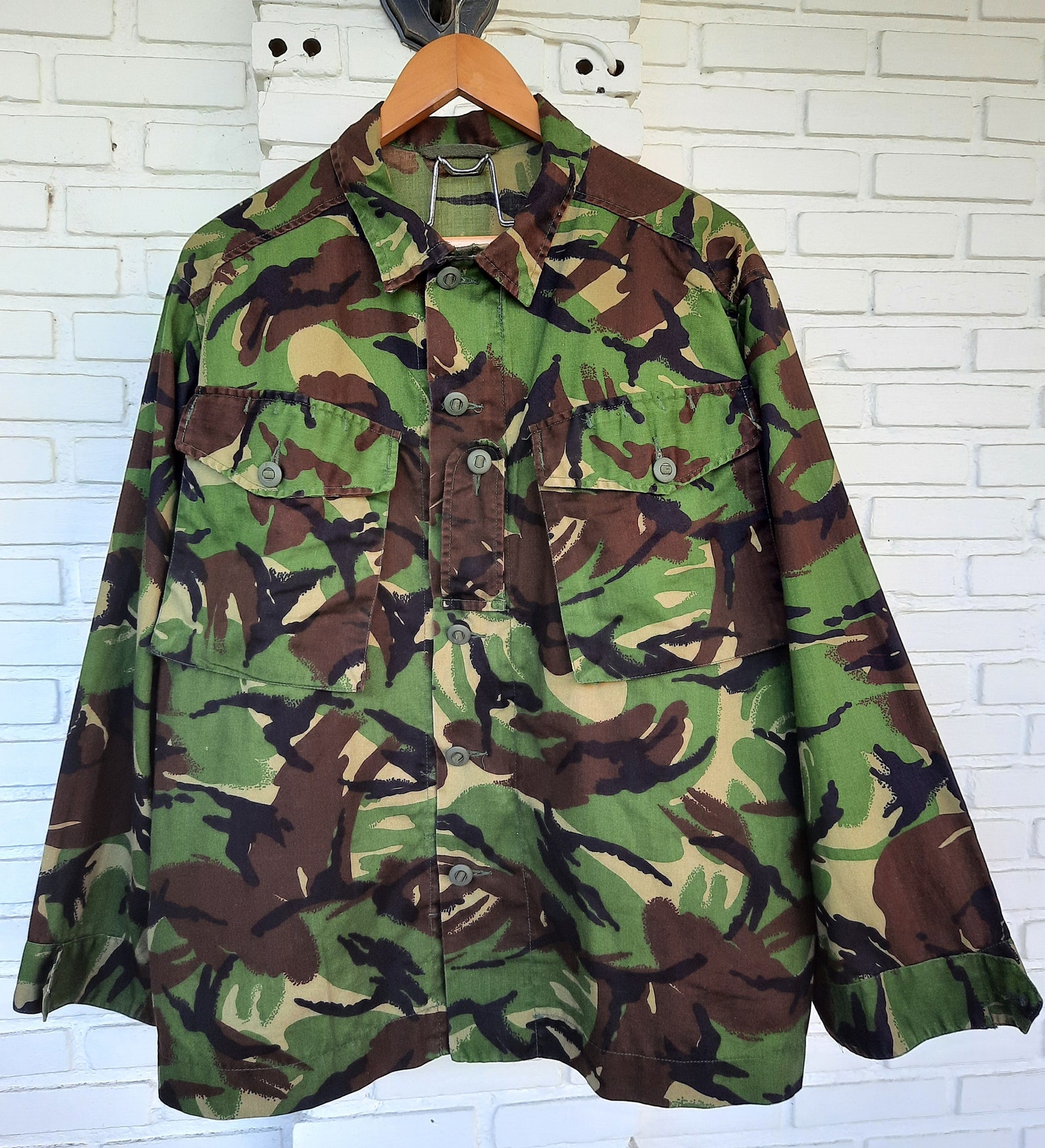 Vintage British Army Combat Woodland Camouflage Jacket / | Etsy