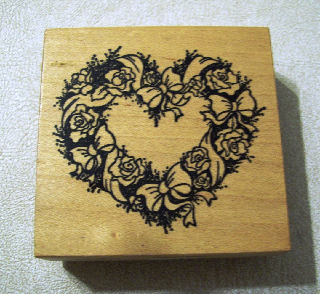 PSX Stamp Co. Wood Mounted Rubber Stamp G-536 Rubber Stamp Floral Roses ...