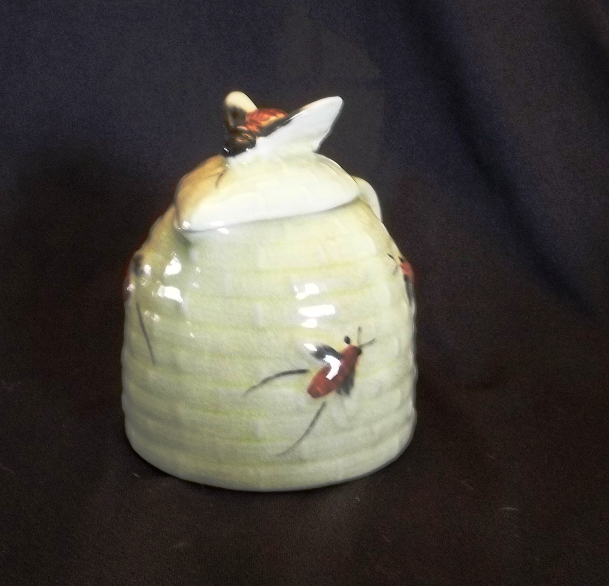 Ceramic Vintage Bee Hive Honey Pot Pitcher & Lid With Bees - Etsy