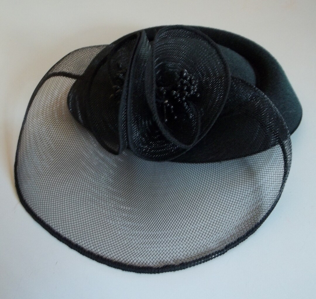 Lovely Vintage Juliet Style Black Hat With Net - Etsy