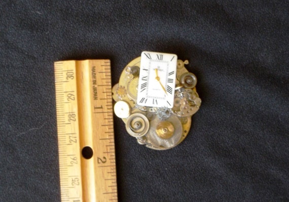 Beautiful Statement Piece - Made from Clock Parts & … - Gem