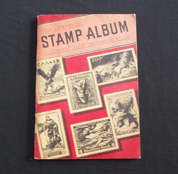 Vintage the Adventurer Stamp Album Around the World With | Etsy