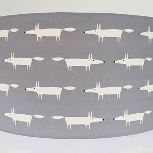 Scion Little Fox Fabric Lampshade in Grey and Snow - Etsy UK