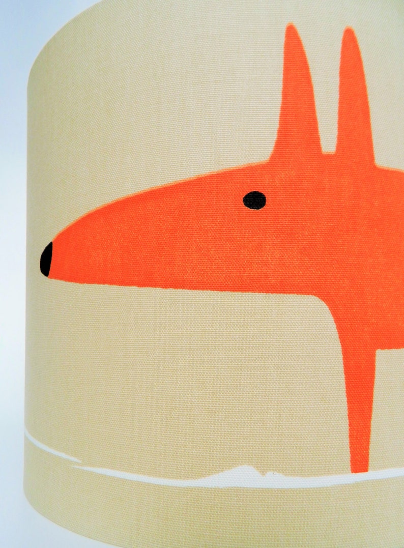 Scion Mr Fox Natural & Paprika Fabric Lampshade - Etsy UK