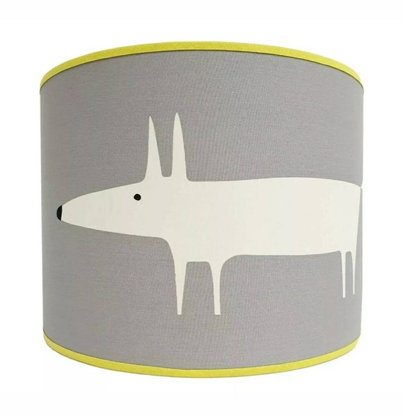 Scion Mr Fox Fabric Lampshade in Grey & Snow | Etsy