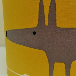 Scion Mr Fox Fabric Lampshade in Yellow and Gull Grey - Etsy UK